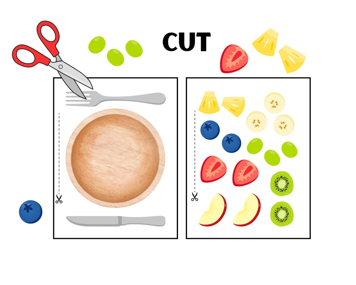Build a Fruit Salad – Cut and Paste Activity for Kids | Printable Craft ...