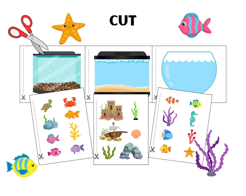 Build a Fish Tank Printable – Make Your Own Aquarium for Preschool ...