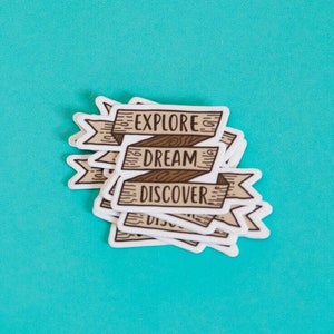 Explore, Dream, Discover, Adventure Vinyl Decal Bumper Sticker - Etsy