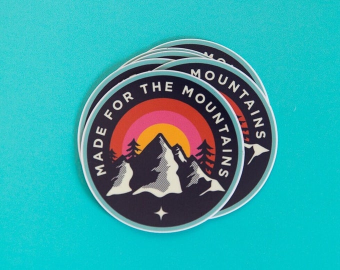 Stained Glass Mountainscape 1975 Bumper Sticker - Etsy