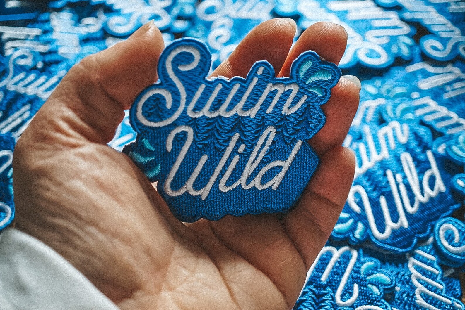 Wild Swimming Embroidered Patch / Adventure Iron on Patch / | Etsy
