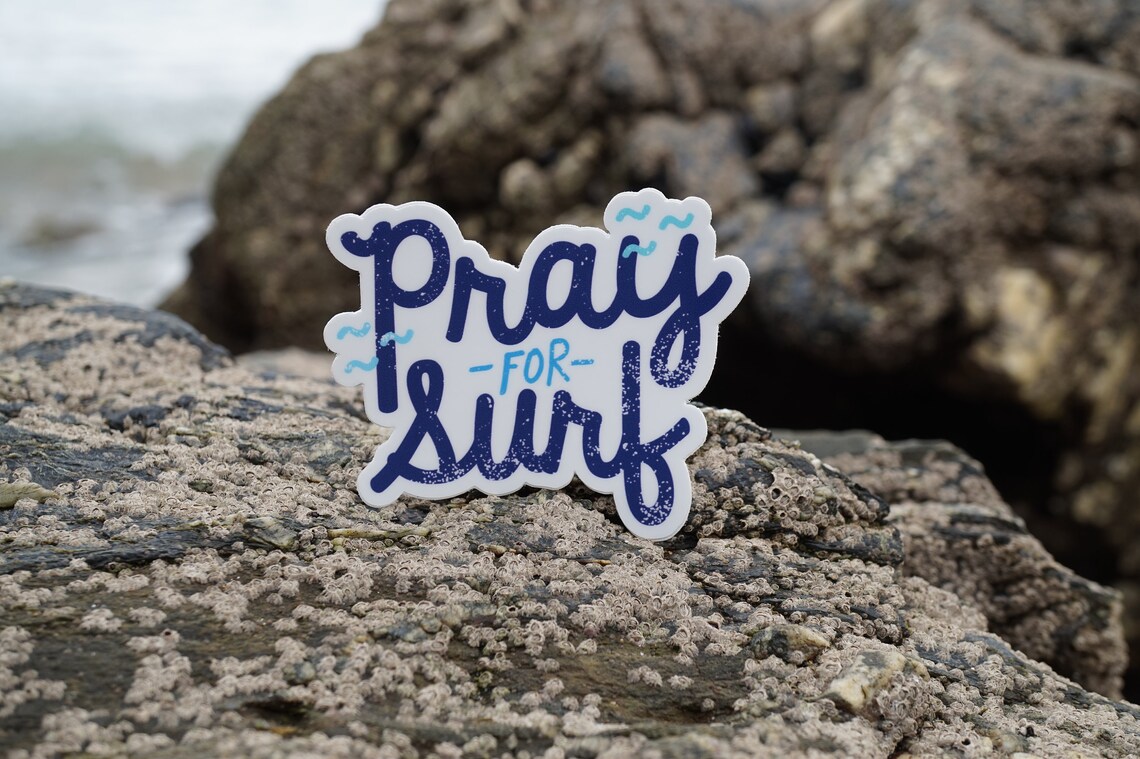 Pray for Surf / Adventure Vinyl Decal Bumper Sticker / Van - Etsy