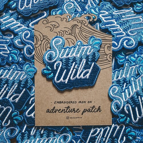 Swimming Patch Swim Team Goggles Embroidered Iron On Scout - Etsy