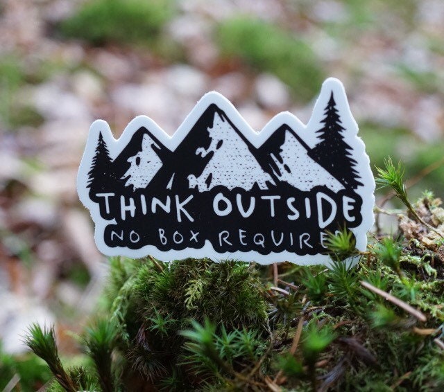 Think Outside No Box Required / Adventure Vinyl Decal Bumper - Etsy UK