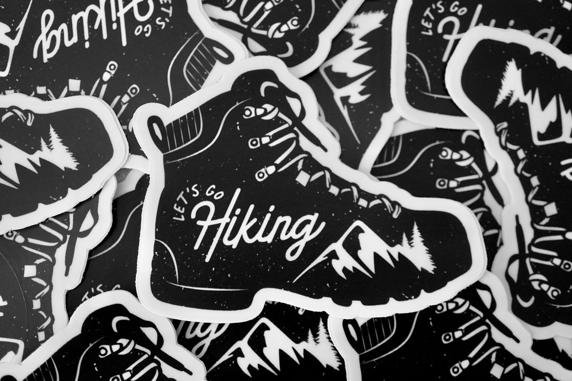 Let's go hiking / Adventure vinyl decal bumper sticker / | Etsy