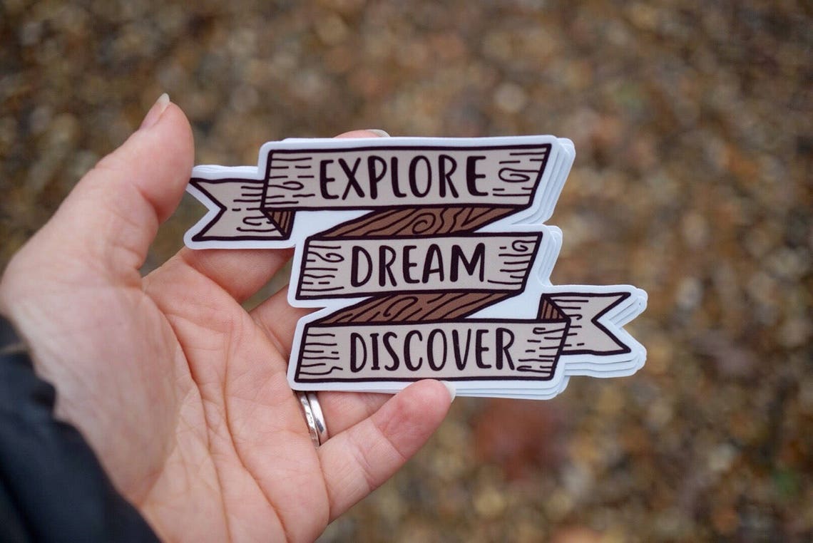 Explore Dream Discover adventure vinyl decal bumper sticker | Etsy