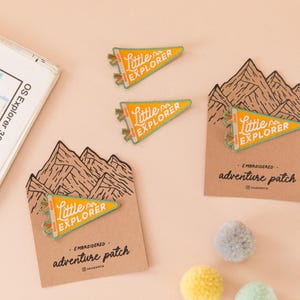 Little Explorer Embroidered Patch / Kids Adventure Iron on Patch ...