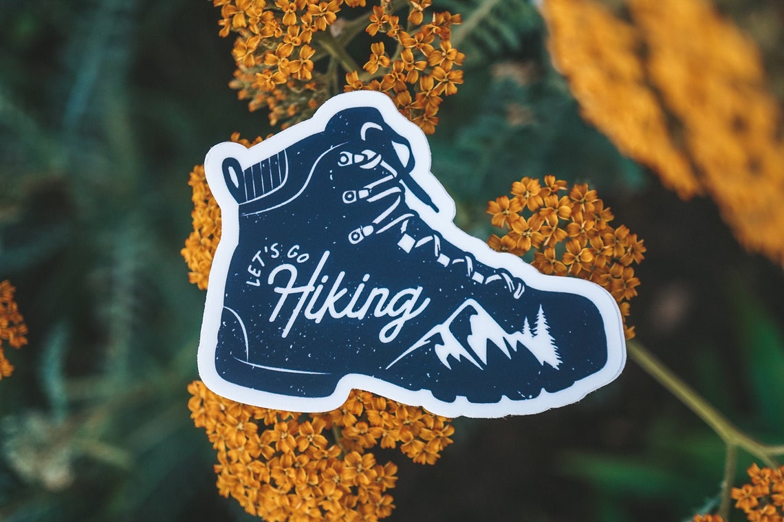 Let's Go Hiking / Adventure Vinyl Decal Bumper Sticker / - Etsy
