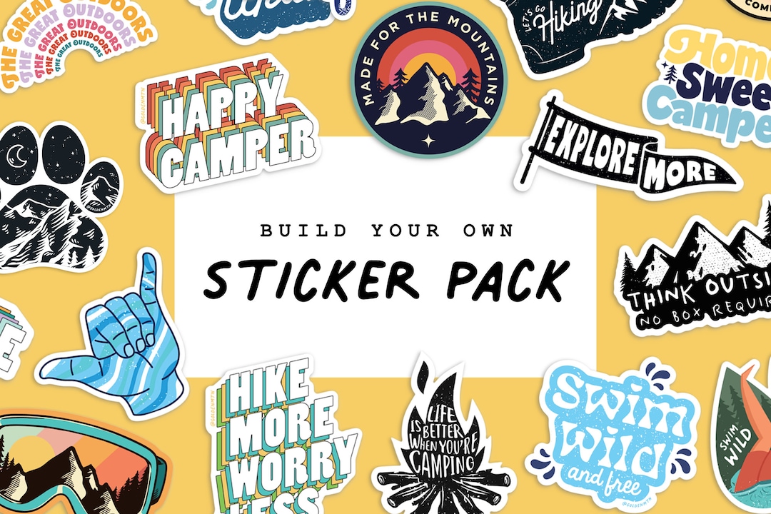 BUILD YOUR OWN Adventure Sticker Pack / Vinyl Decal Bumper Stickers ...