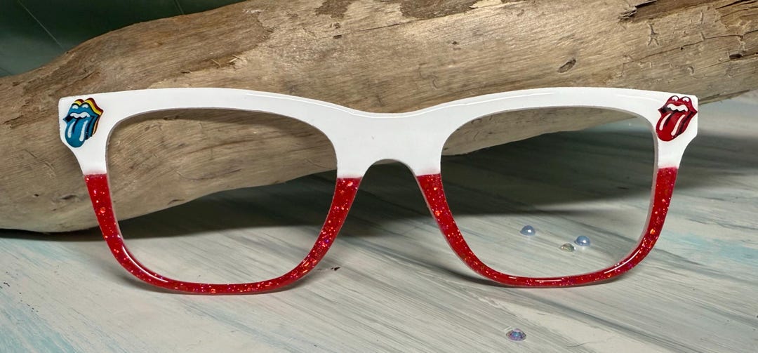 Rolling Stones Tongue Emblem Magnetic Eyewear Topper - Pair Eyewear ...