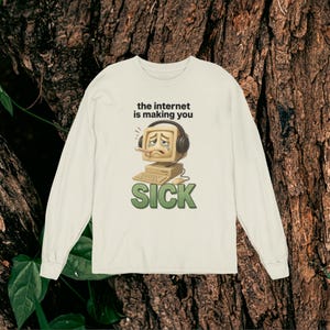 Funny Retro Computer .PNG – ‘the Internet is Making You Sick’ – Vintage ...