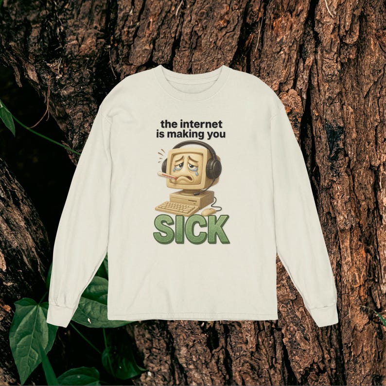 Funny Retro Computer .PNG – ‘the Internet is Making You Sick’ – Vintage ...