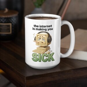 Funny Retro Computer .PNG – ‘the Internet is Making You Sick’ – Vintage ...