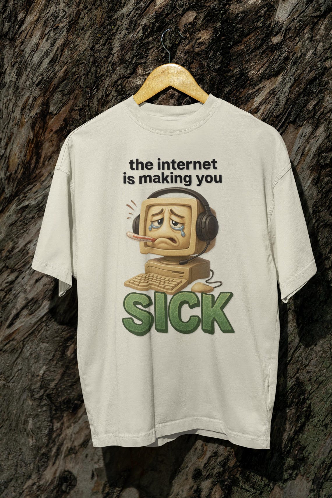Funny Retro Computer .PNG – ‘the Internet is Making You Sick’ – Vintage ...