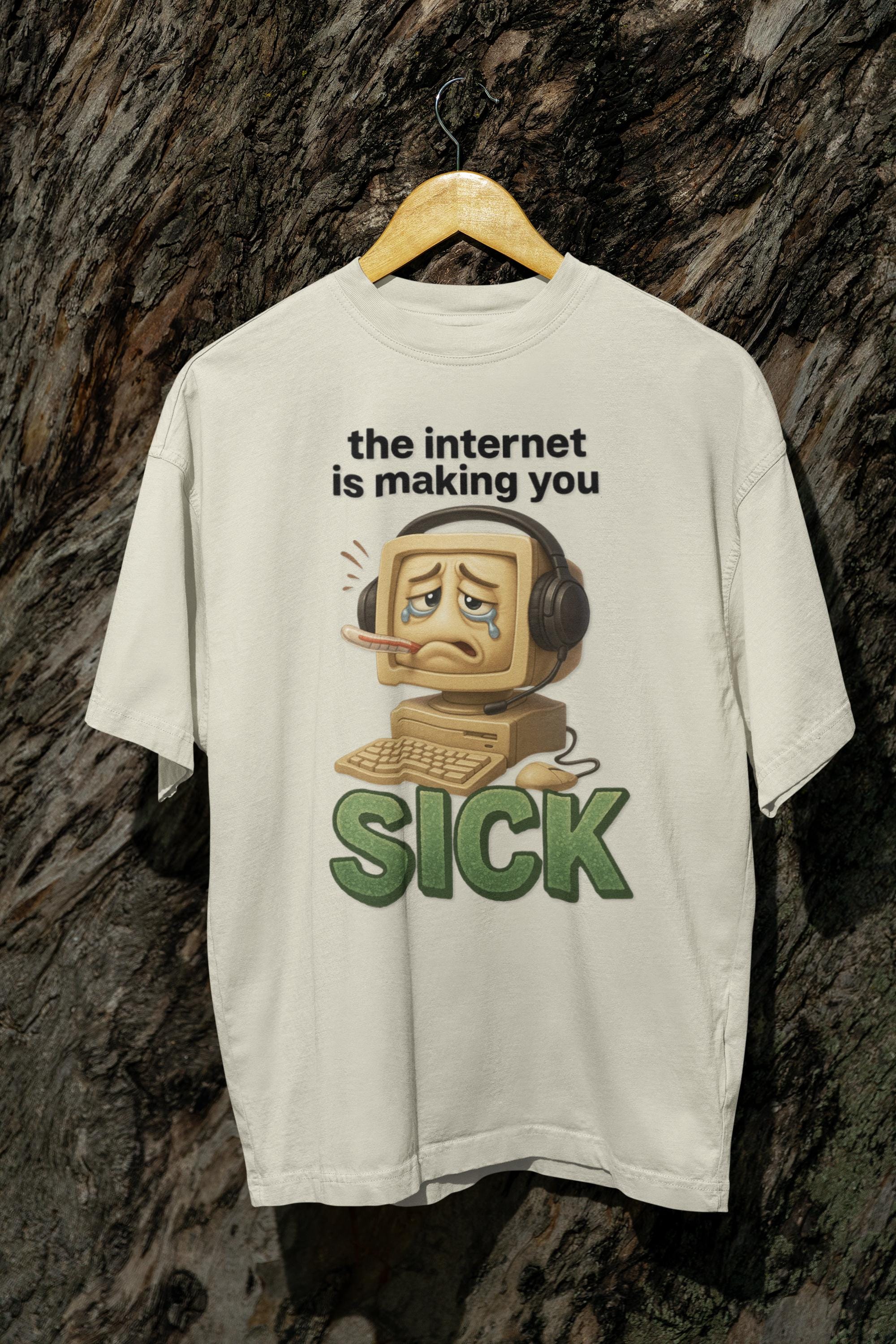 Funny Retro Computer .PNG – ‘the Internet is Making You Sick’ – Vintage ...