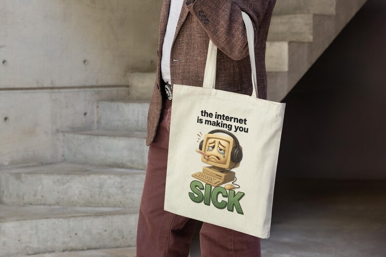Funny Retro Computer .PNG – ‘the Internet is Making You Sick’ – Vintage ...