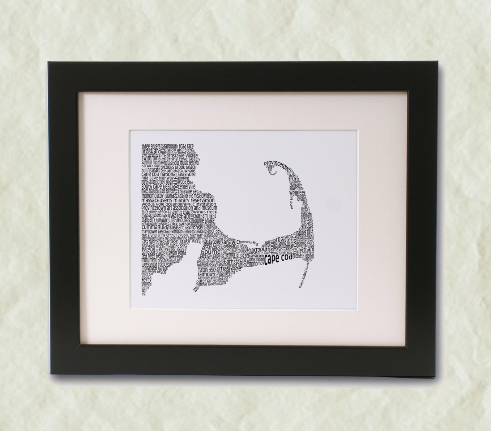 Cape Cod Word Art Print | Etsy