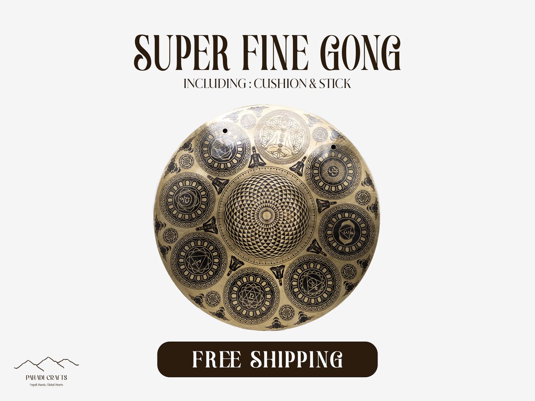 Sacred Geometry & 7 Chakra Carving Wind Gong: Tibetan Sound Healing ...