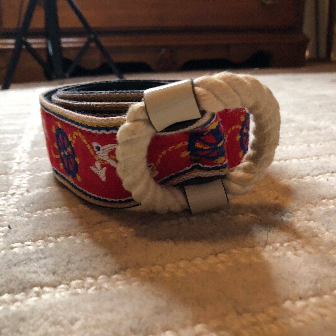 1970s Vintage Woman’s Belt Nautical One Size Blue Red White Sailors ...
