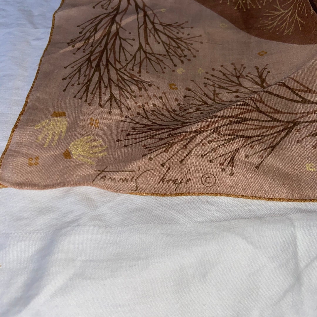 Vintage RARE 50s 60s Tammis Keefe Handkerchief Hanky Hankie Cotton ...