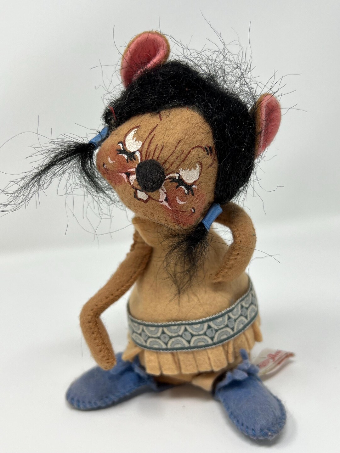 Annalee Native American Indian Mouse Girl and Papoose 1987 Mobilitee ...