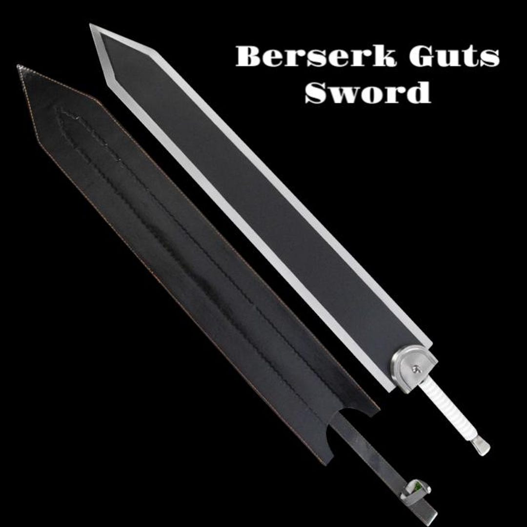 Handmade Berserk Dragon Slayer Sword Replica: Full Black Anime Cosplay ...