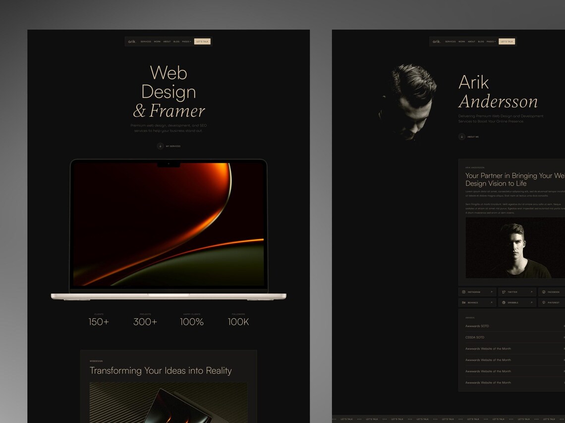 Developer Portfolio Framer Template | for Coders & Web Developers ...