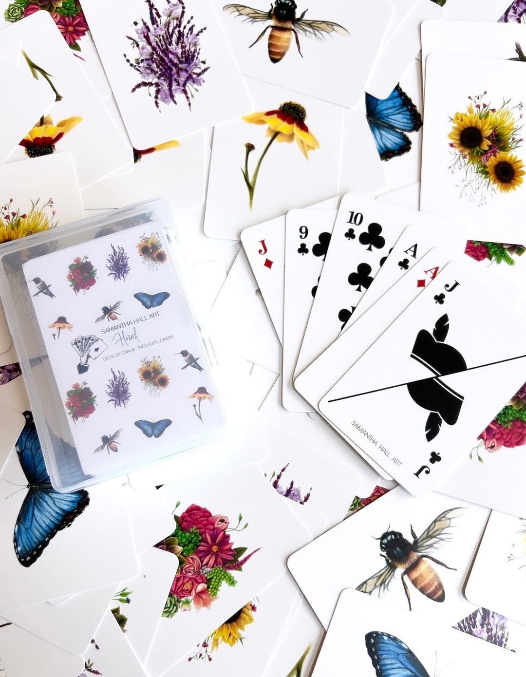 Floral Playing Cards Colored Pencil Drawings - Etsy