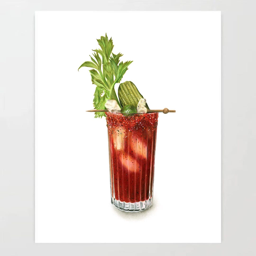 Bloody Mary - Colored Pencil Drawing - Art Print - Etsy