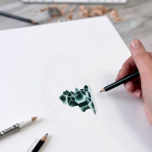 Isle Royale Greenstone - Colored Pencil Drawing - Art Print - Etsy