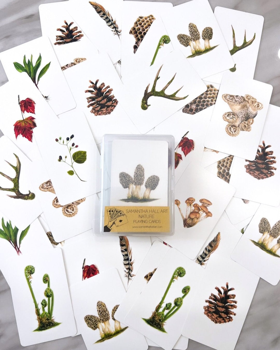 Nature Playing Cards Colored Pencil Drawings - Etsy