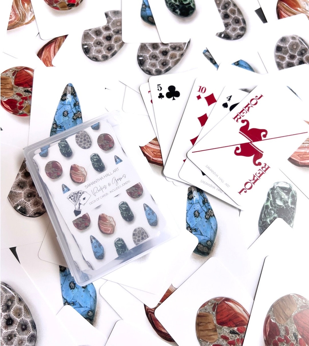 Rocks and Gems- Playing Cards - Colored Pencil Drawings - Etsy
