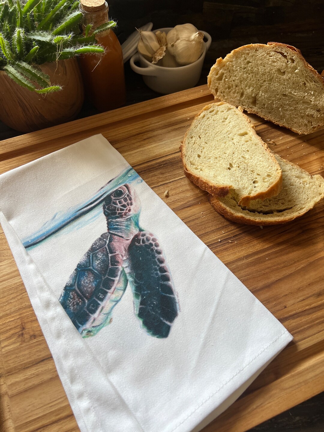 Sea Turtle Drawing - 100% Cotton Tea Towel - Etsy