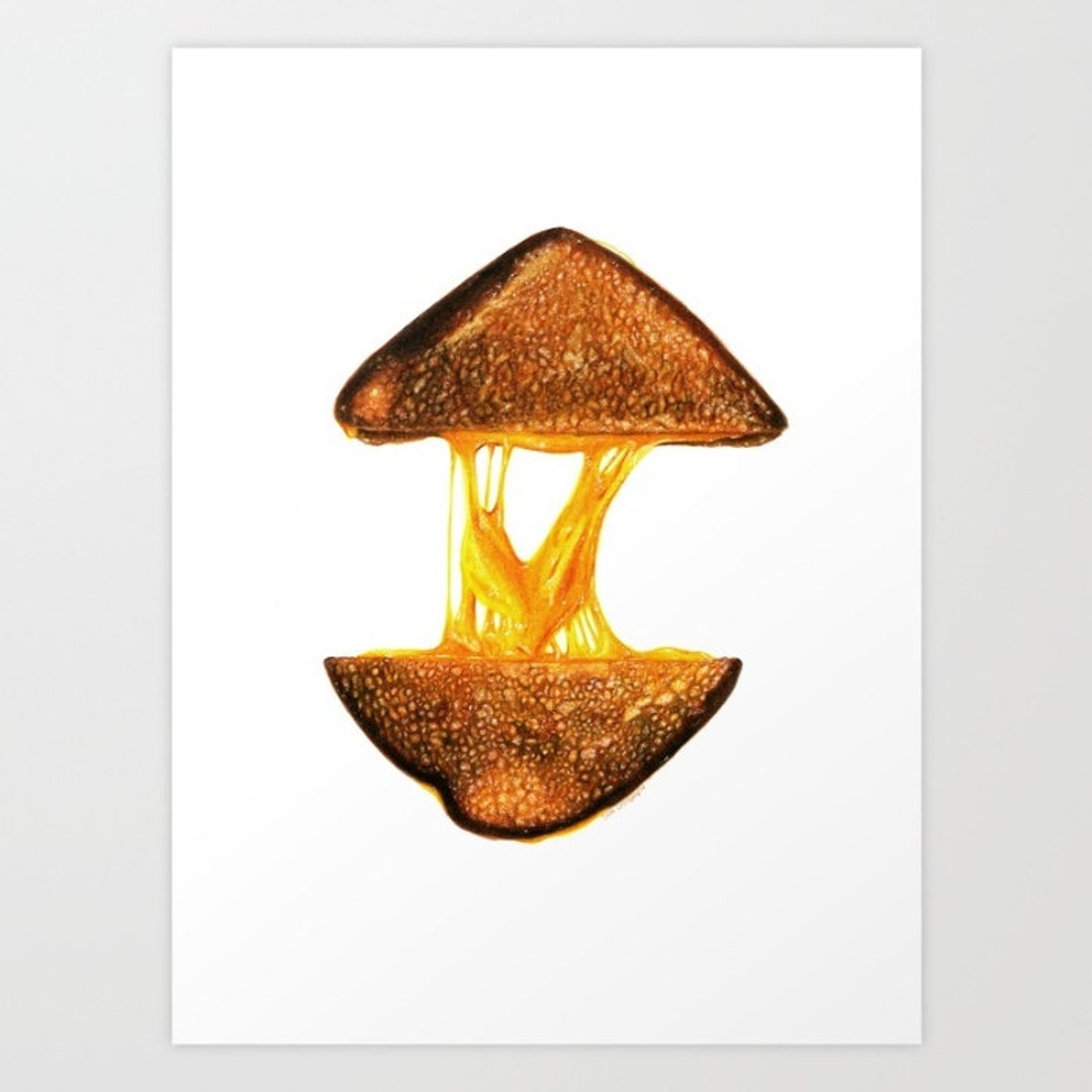 Grilled Cheese - Colored Pencil Drawing - Art Print - Etsy