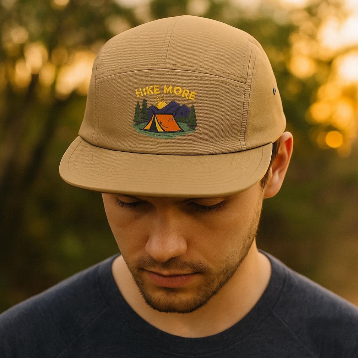 5 Panel Cap Hike More Embroidered, Summer Camping Hat for Outdoor ...