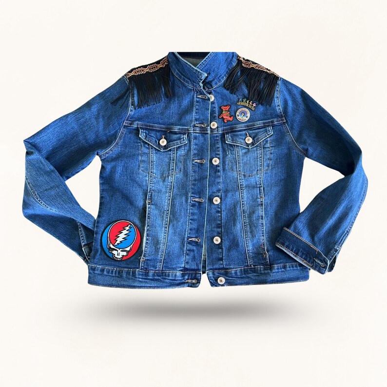 Handcrafted Grateful Dead Jean Jackets One of a Kind Design. Each ...