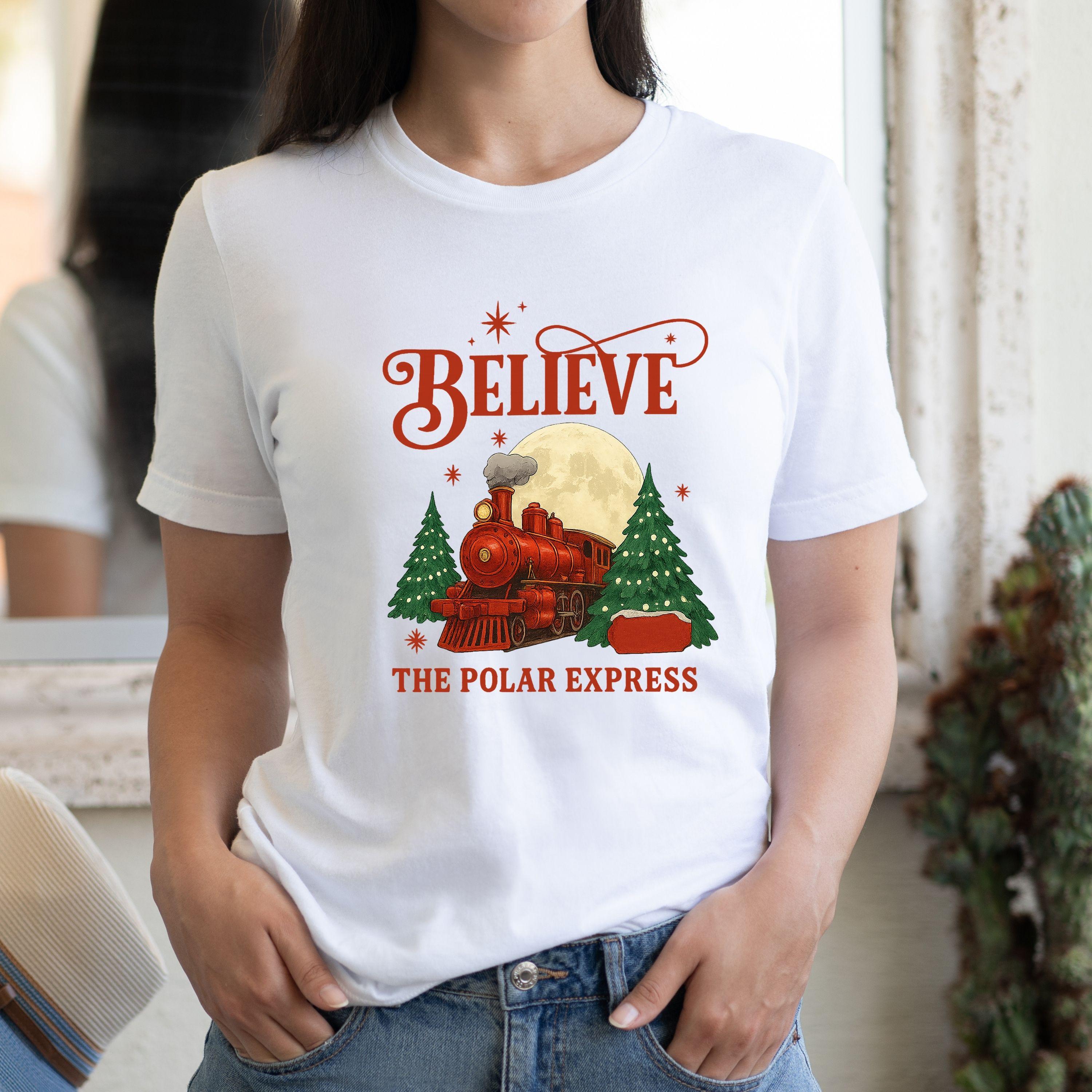 Believe Christmas Train DTF Transfer, Polar Express Inspired Holiday ...