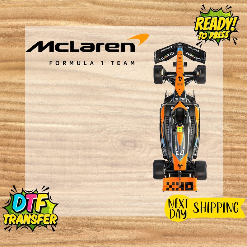 Mclaren F1 Lando Norris DTF Transfer: Ready to Press - Etsy