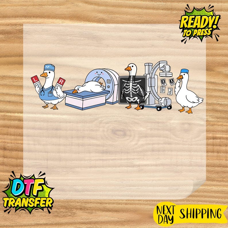 Radiologic Technologist Goose DTF Transfer: Funny X-ray Tech Gift ...
