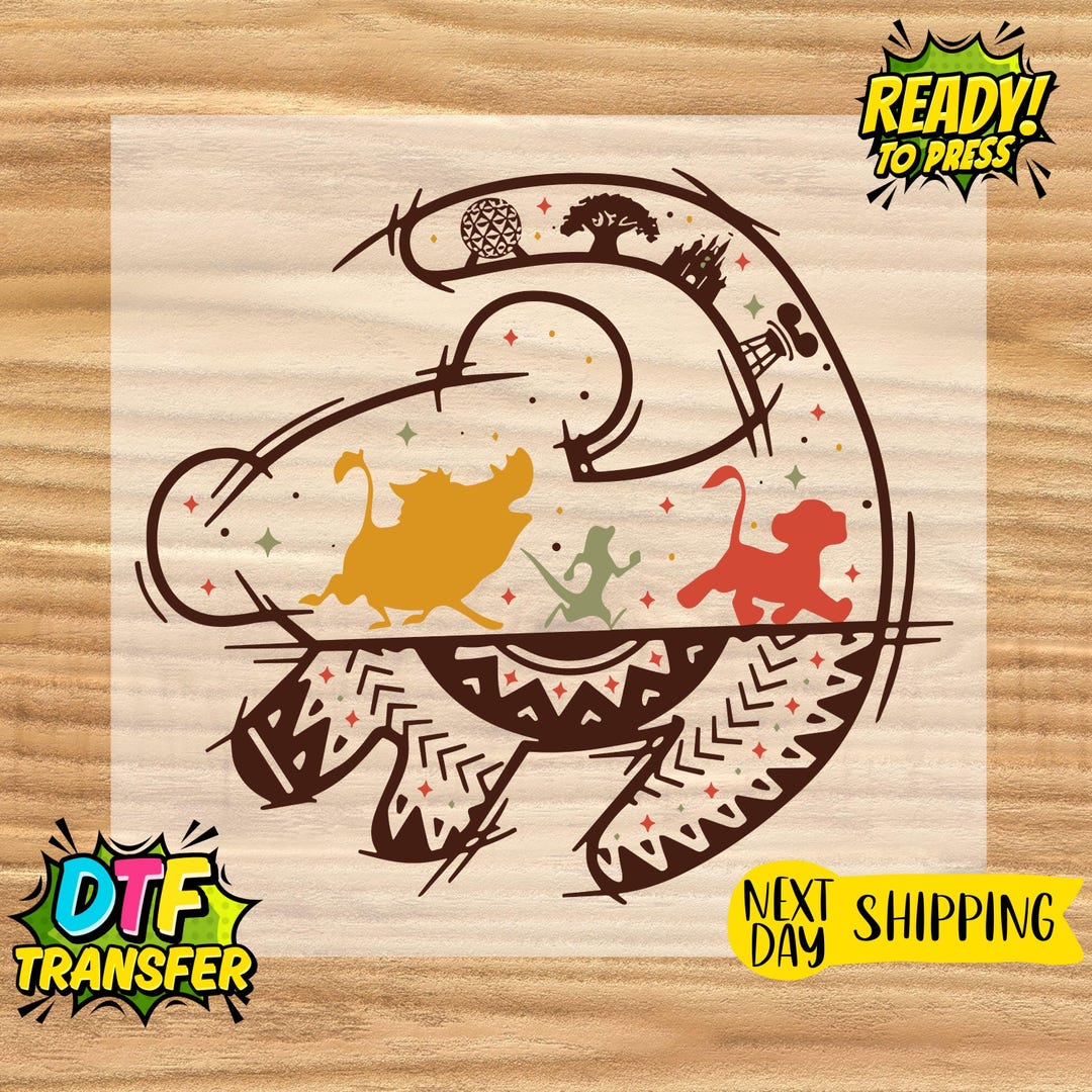Hakuna Matata DTF Transfer, Disney Lion King Ready to Press, Disney ...