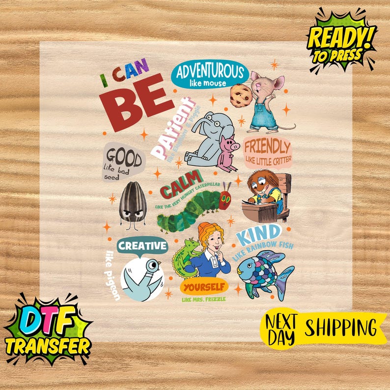 TEACH Children's Books DTF Transfer: Teacher Ready-to-press Design - Etsy
