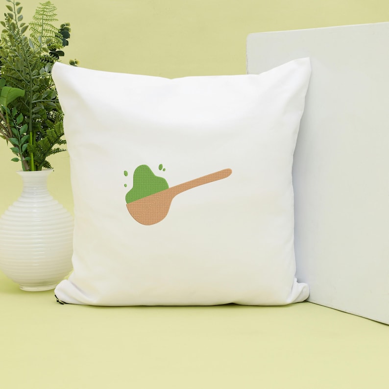 Matcha Green Tea Embroidery Design, Matcha Dessert Tea Tool Bowl ...