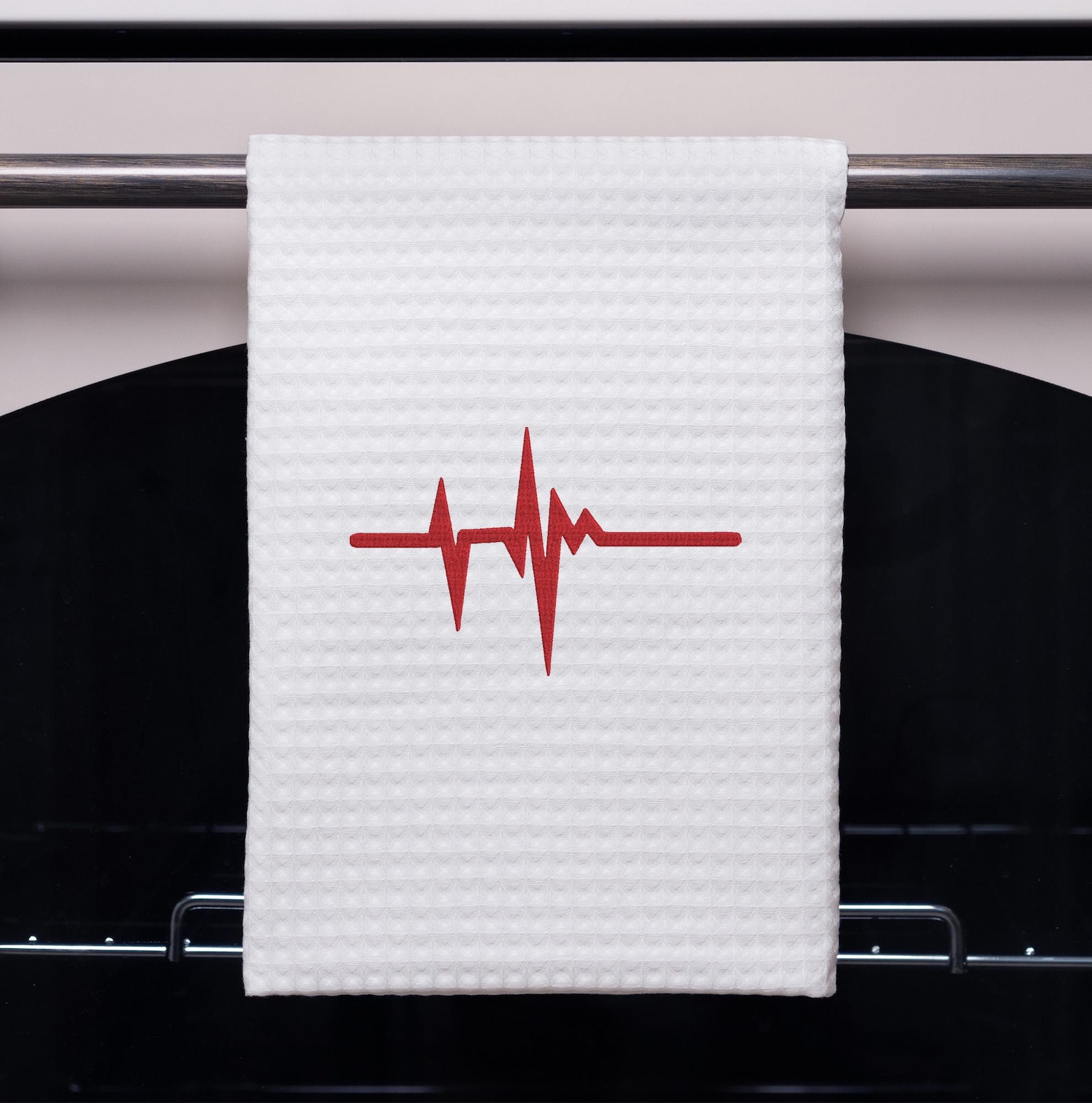Heartbeat Valentine Embroidery Design, Heart EKG Valentine Machine ...