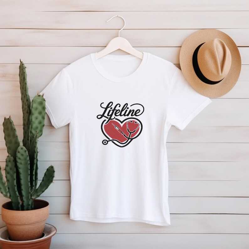 Medical Lifeline Heartbeat Embroidery Design, Nurse Doctor Heartbeat ...