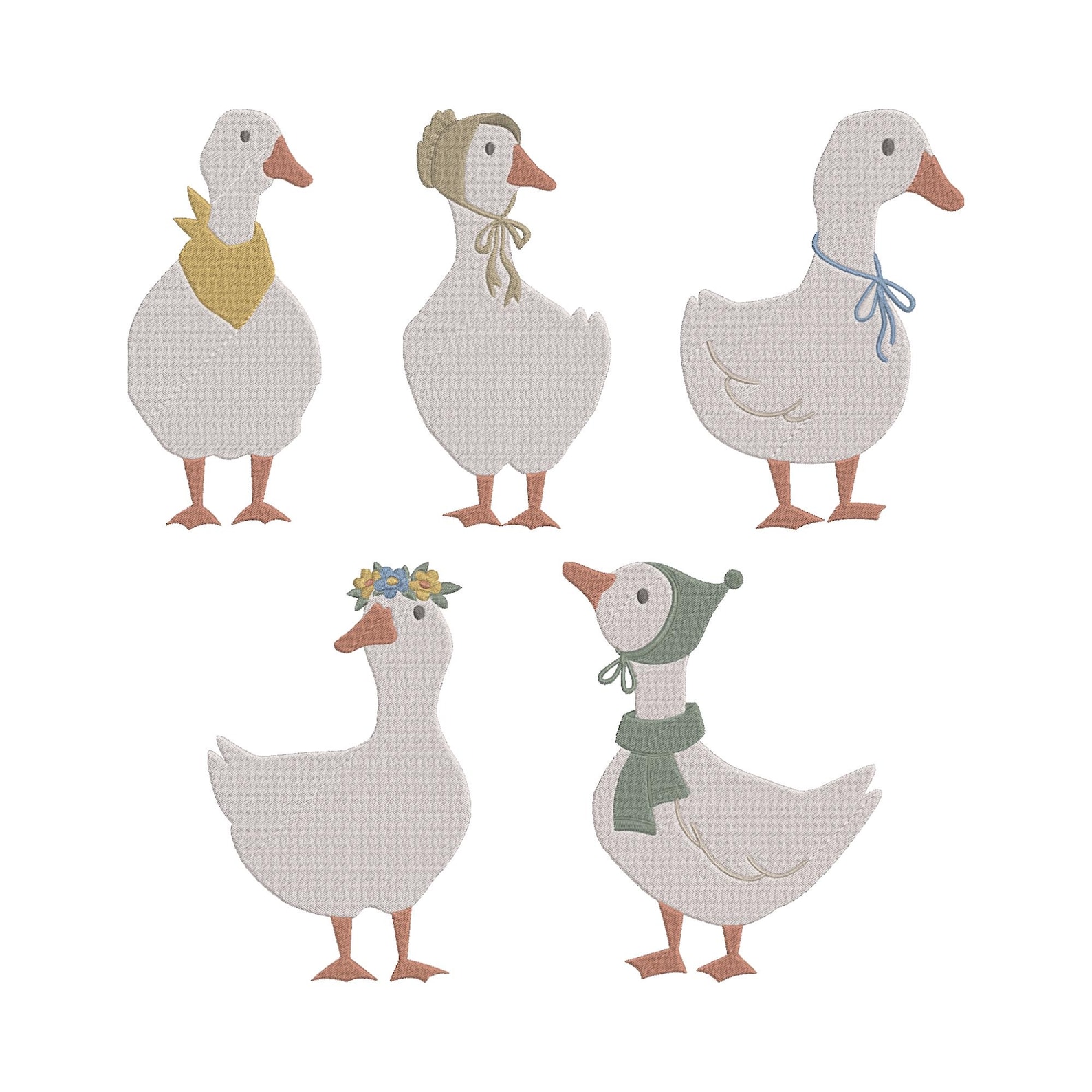 Silly Goose Embroidery Design, Cute Goose Embroidery Design, Six Sizes ...