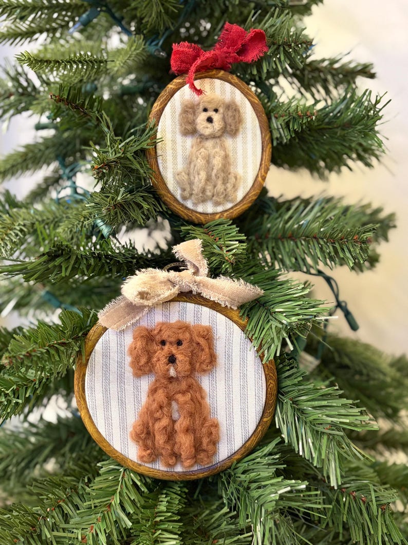Custom Needle Felted Pet Ornament | Personalized Dog or Cat Keepsake ...
