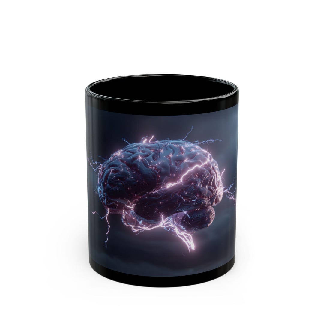 Electric Brain Mug: Nerdy Coffee Cup for Science Lovers - Etsy