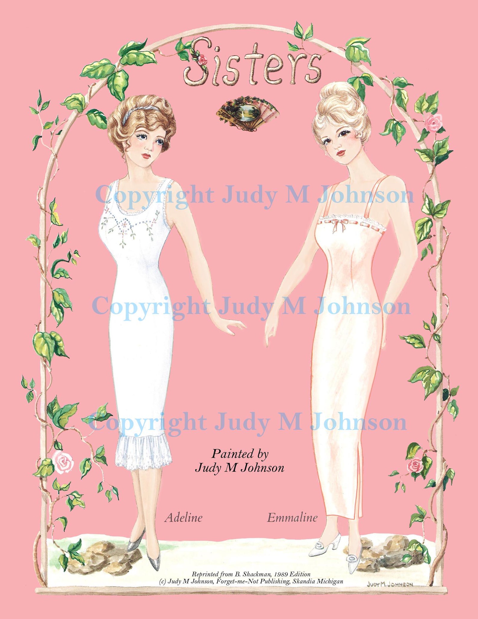 SISTERS, Paper Dolls of Early 1900s by Judy M Johnson, Reprint of 1991 ...