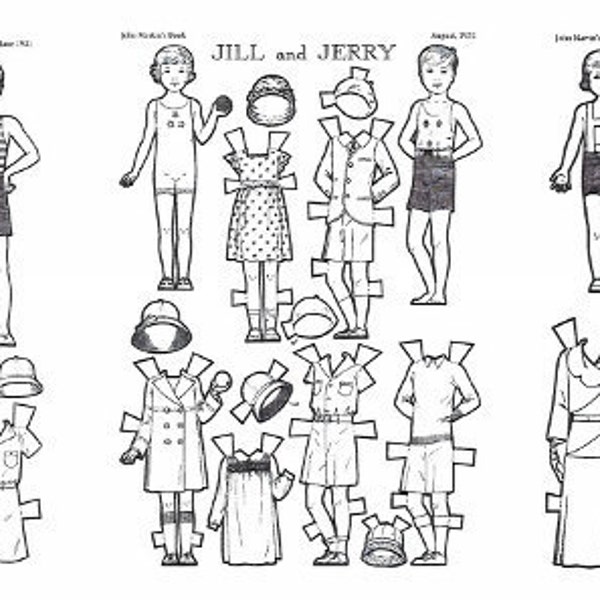 Paper Dolls - Etsy