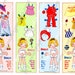 Eight Paperdoll Bookmarks to Cut and Use, Magazine Dolls, Item No.fmn ...